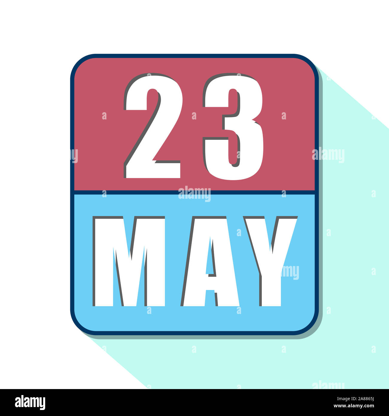 may 23rd. Day 23 of month, Simple calendar icon on white background ...