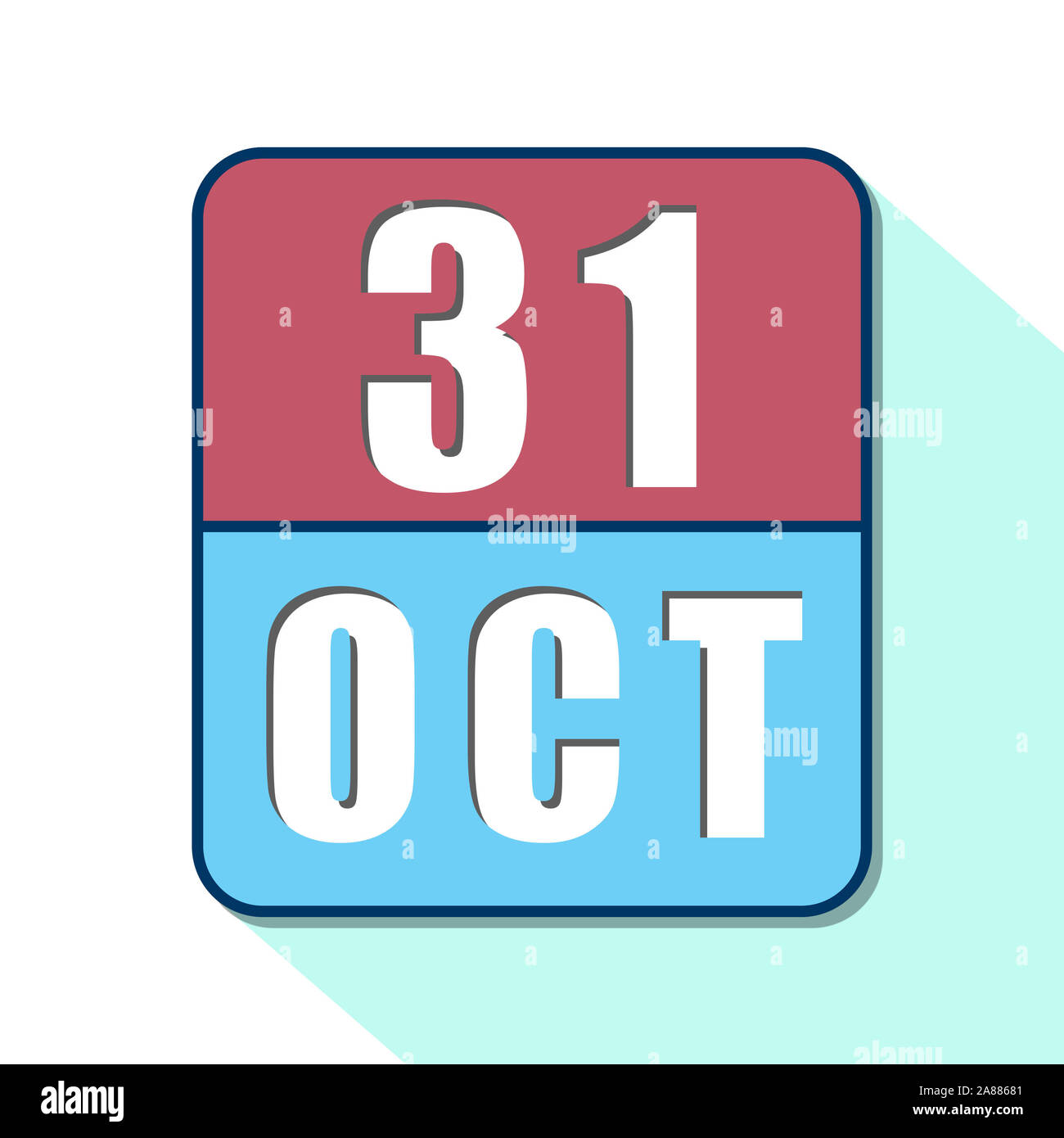 october 31st. Day 31of month, Simple calendar icon on white background ...