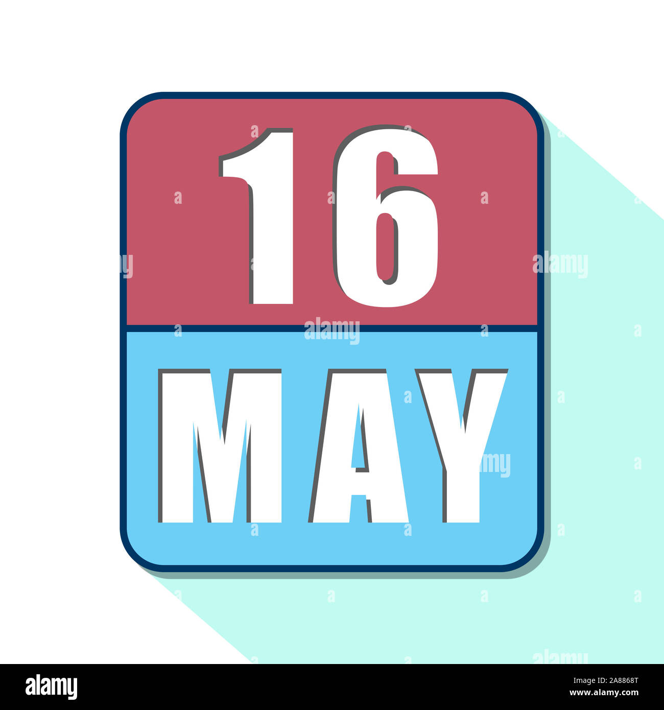 may 16th. Day 16 of month, Simple calendar icon on white background ...