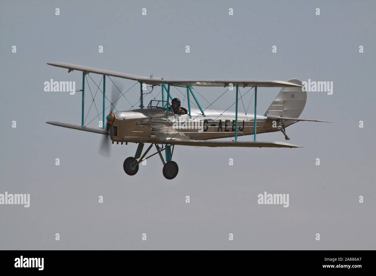 Vintage Blackburn B-2 biplane trainer in flight Stock Photo - Alamy