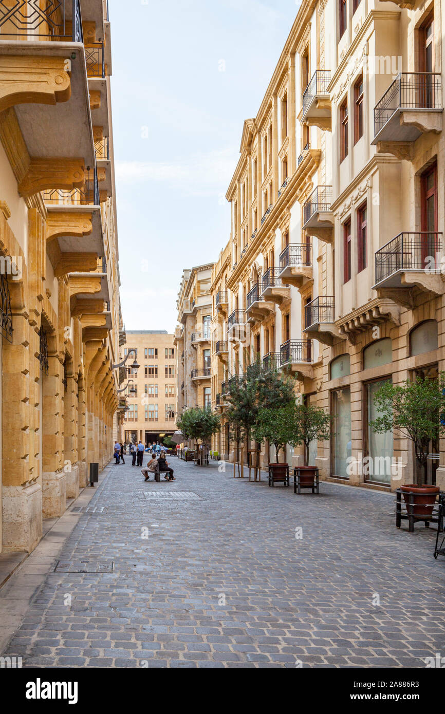 Reconstructed French-mandate era buildings in Downtown Beirut, which ...