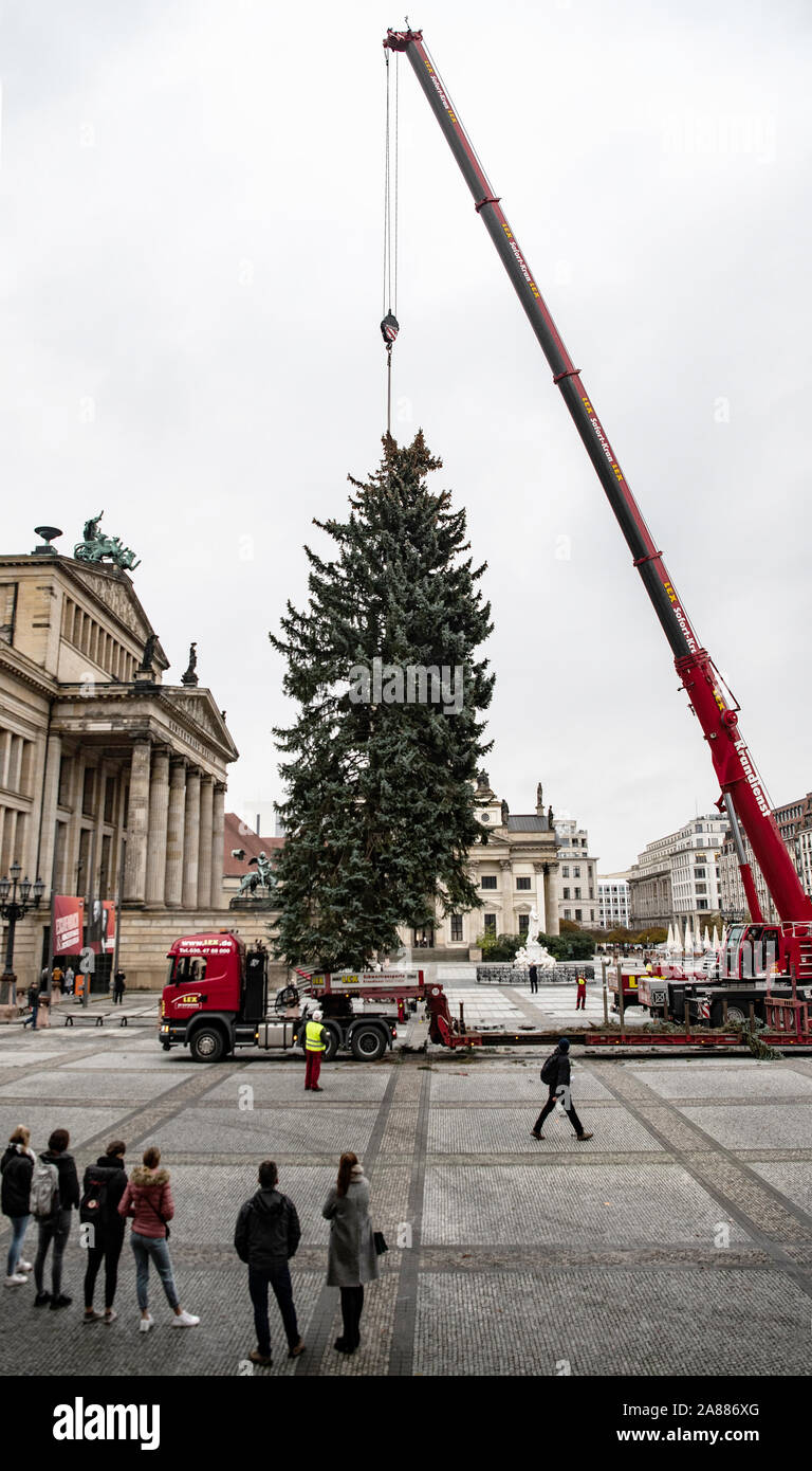 Berlin, Germany. 07th Nov, 2019. The Christmas tree for the Christmas ...