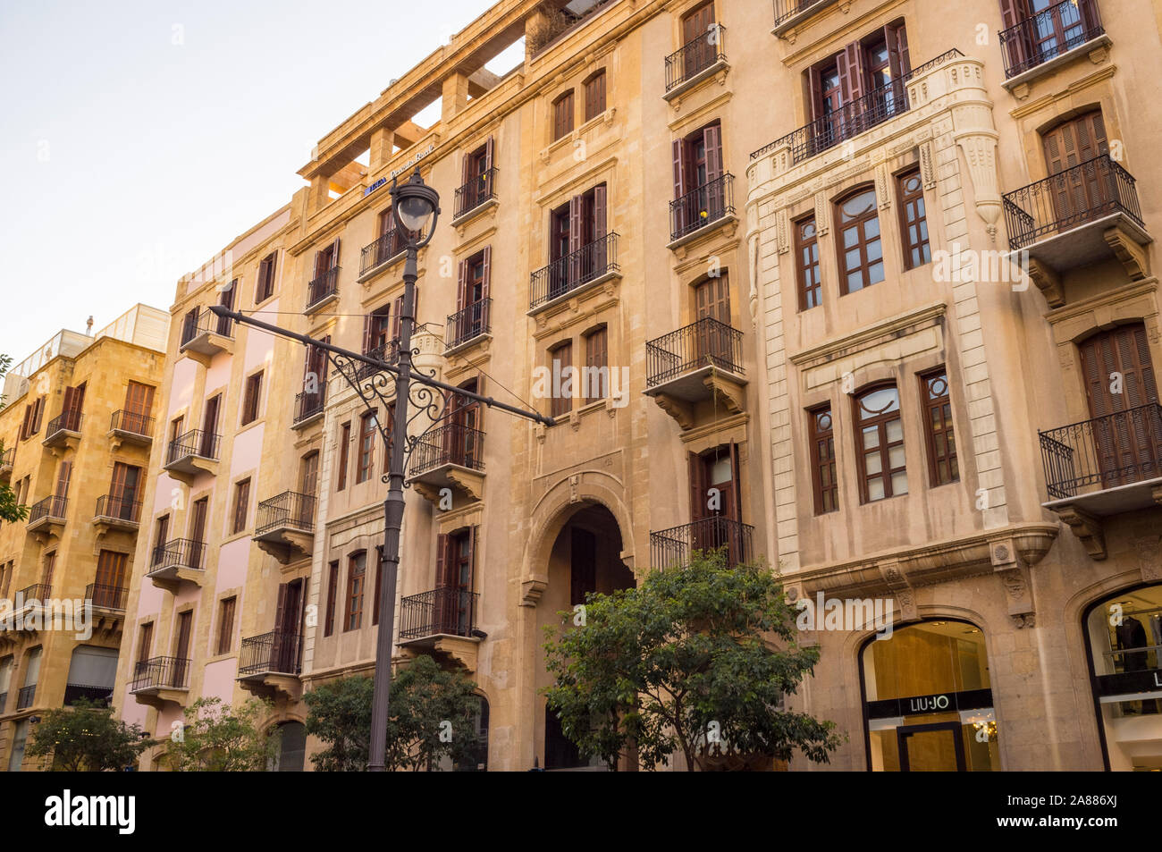 Reconstructed French-mandate era buildings in Downtown Beirut, which ...