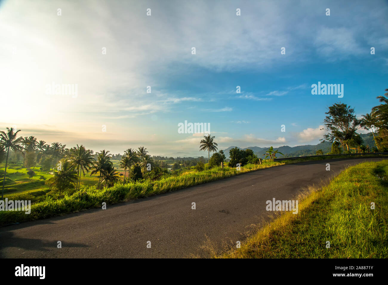the natural beauty of Sumatra and the beautiful expanse of rice fields ...