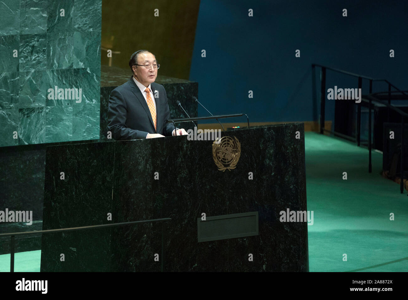United Nations, UN headquarters in New York. 6th Nov, 2019. Zhang Jun ...