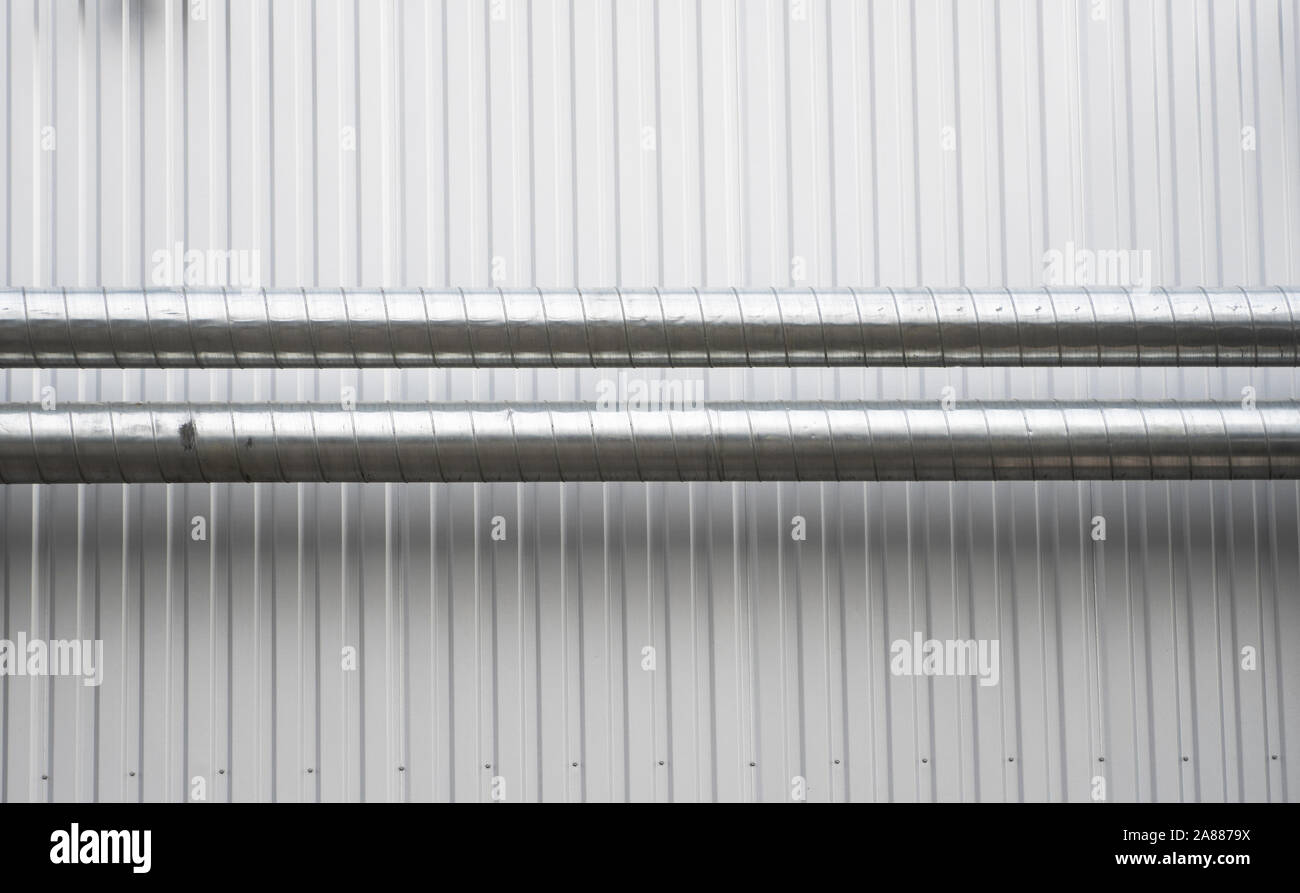 Air vent ducts of air conditioning and ventilation system on the wall ...