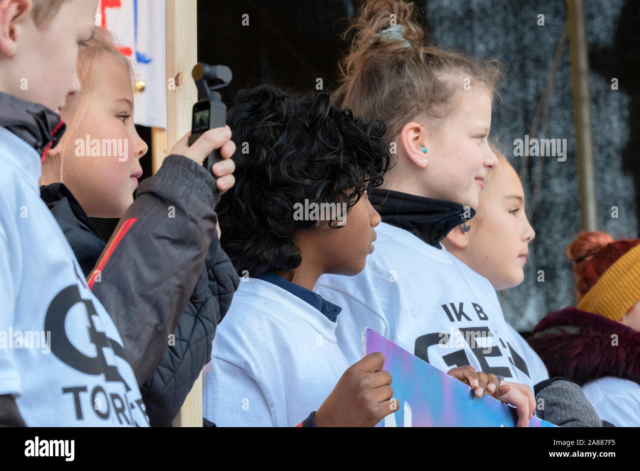 Children Demonstrating For A Better Education At The Dam Square ...
