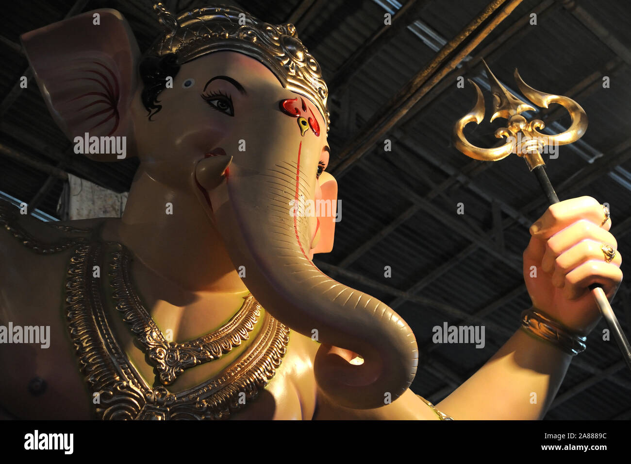 Maharashtra, Mumbai, India, Southeast Asia - Workshop for making Huge ...