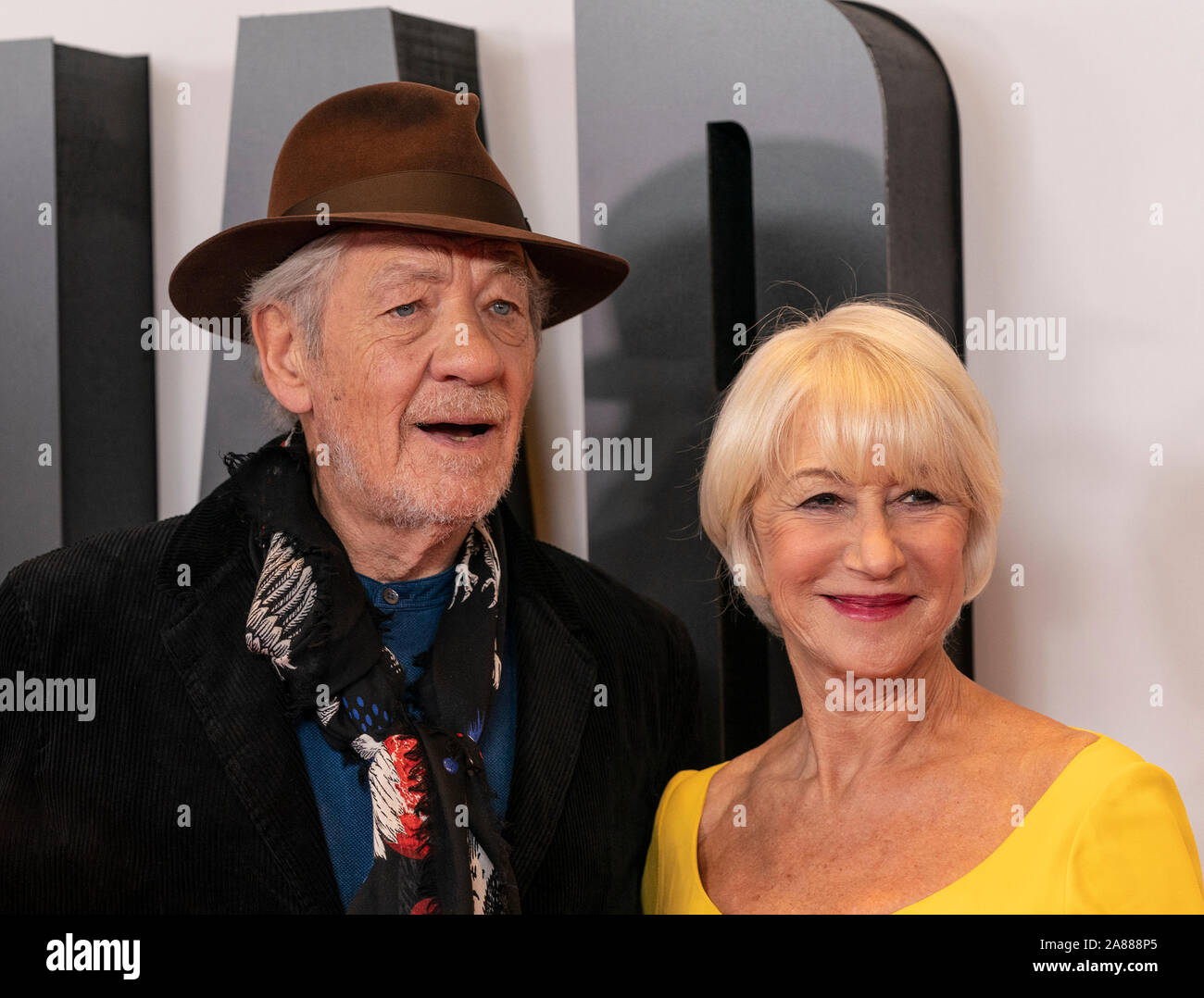 New York, United States. 06th Nov, 2019. Ian McKellen and Helen Mirren ...