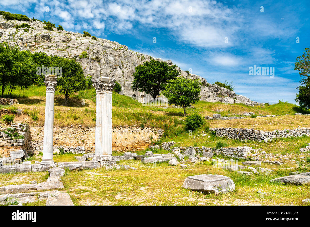 Ruins of the ancient city of Philippi in Greece Stock Photo - Alamy