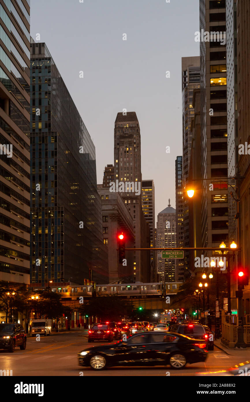 North LaSalle Street, The Loop, Chicago, USA Stock Photo - Alamy