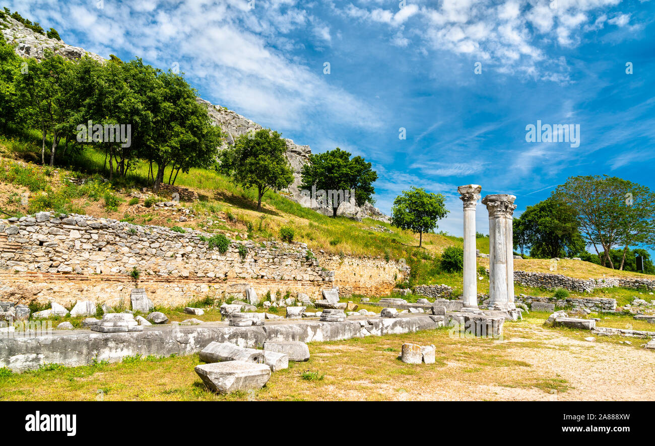 Ruins of the ancient city of Philippi in Greece Stock Photo - Alamy