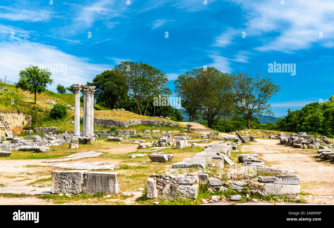 Ruins of the ancient city of Philippi in Greece Stock Photo - Alamy