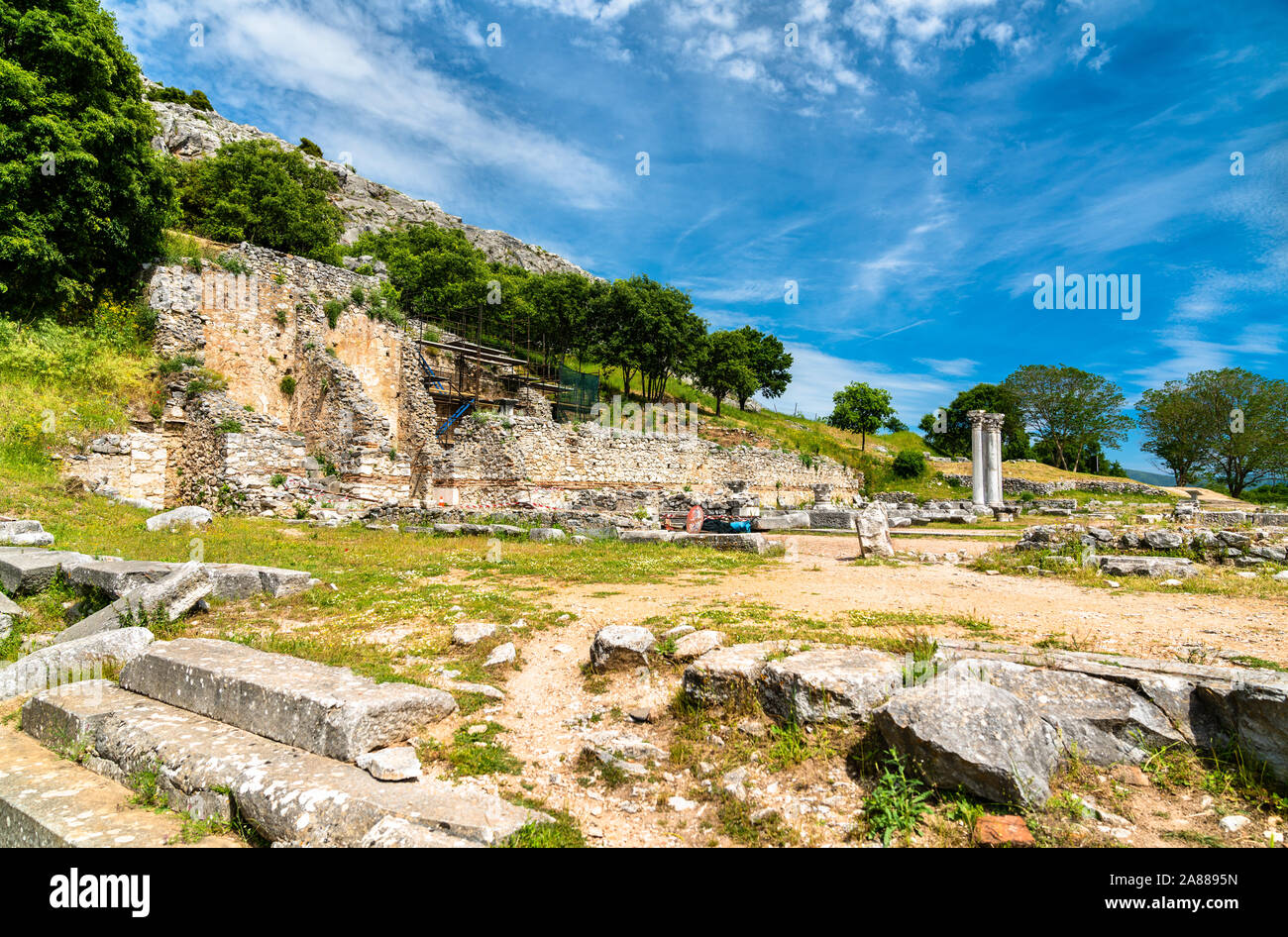 Ruins of the ancient city of Philippi in Greece Stock Photo - Alamy