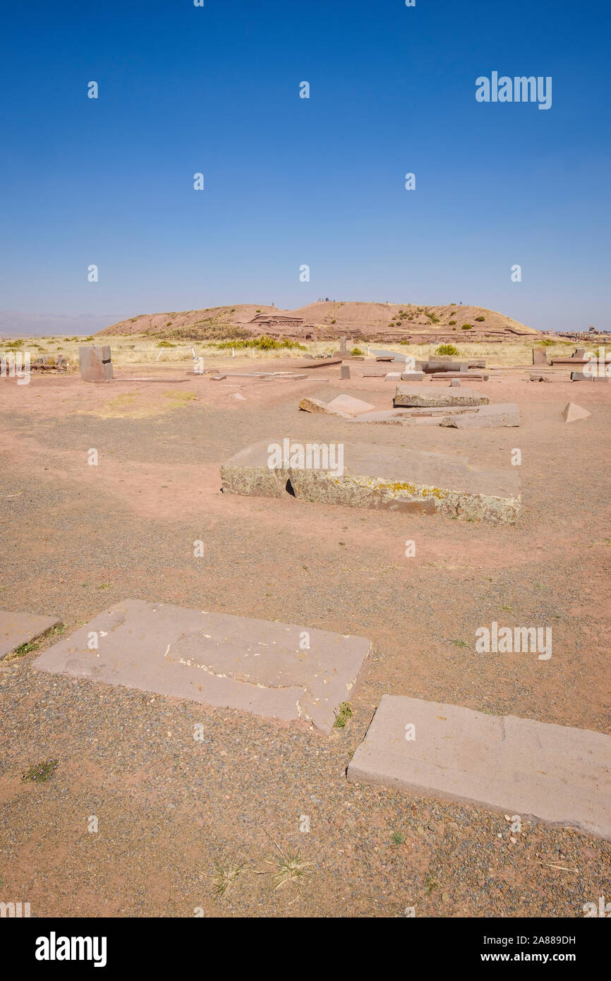 Kantatallita Temple with Akapana pyramid in the background at the ...