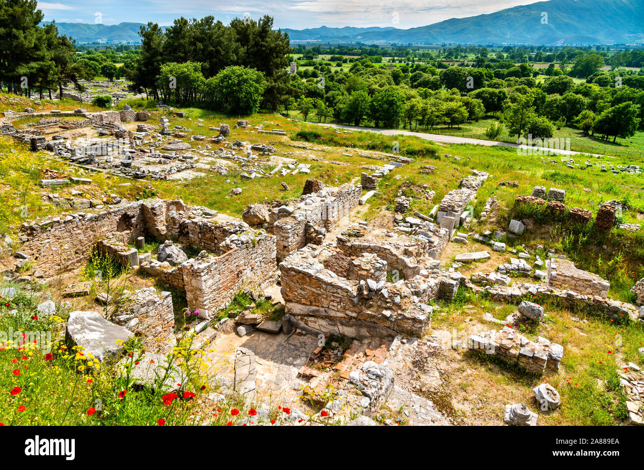 Ruins of the ancient city of Philippi in Greece Stock Photo - Alamy