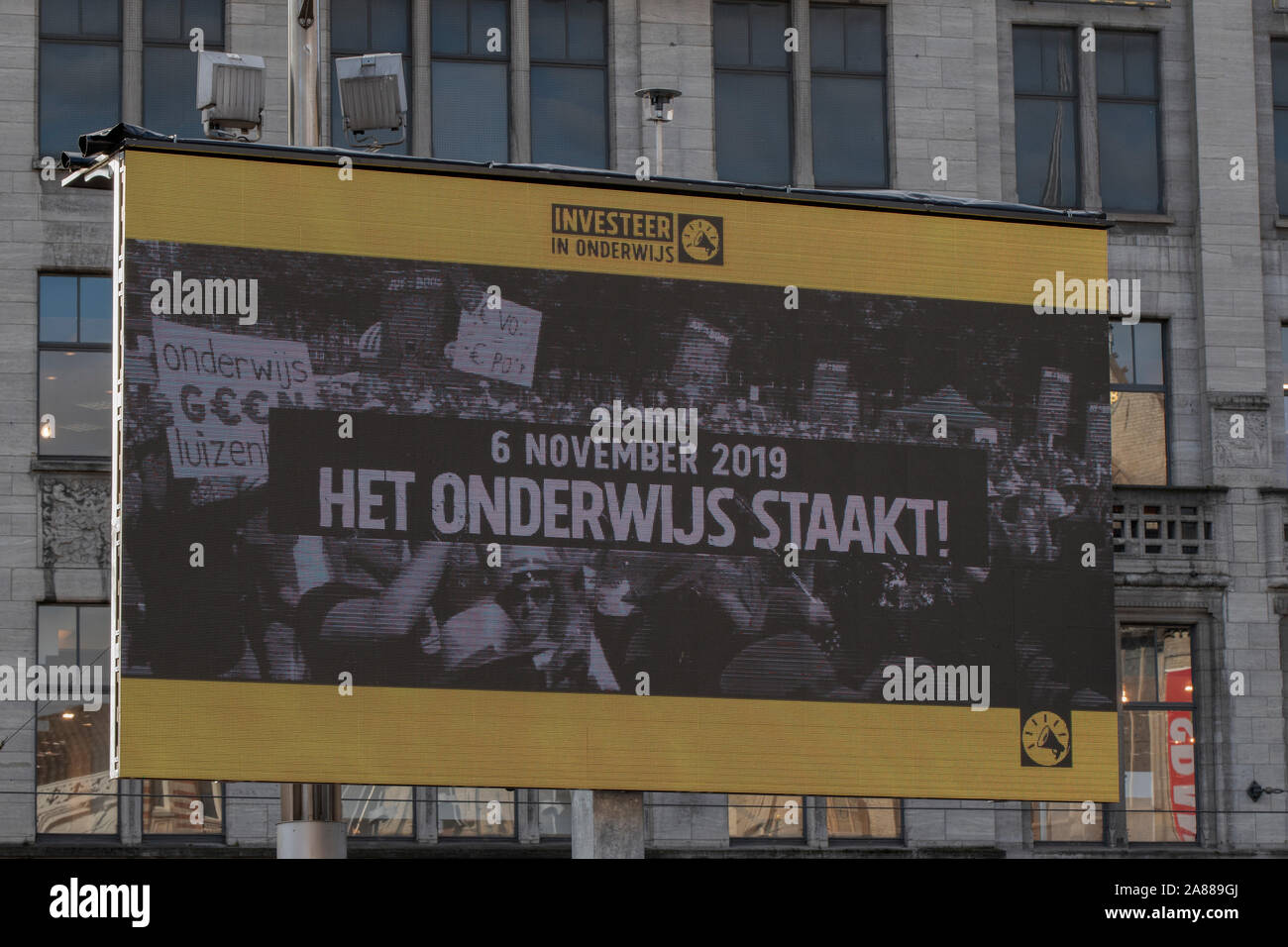 Electrical Billboard At The Demonstration For A Better Education At The ...