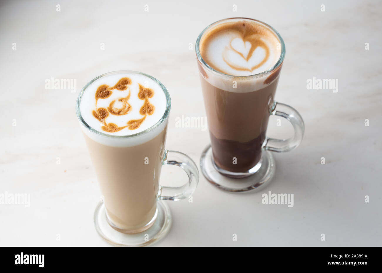 Italian Iced coffee latte collection Stock Photo - Alamy