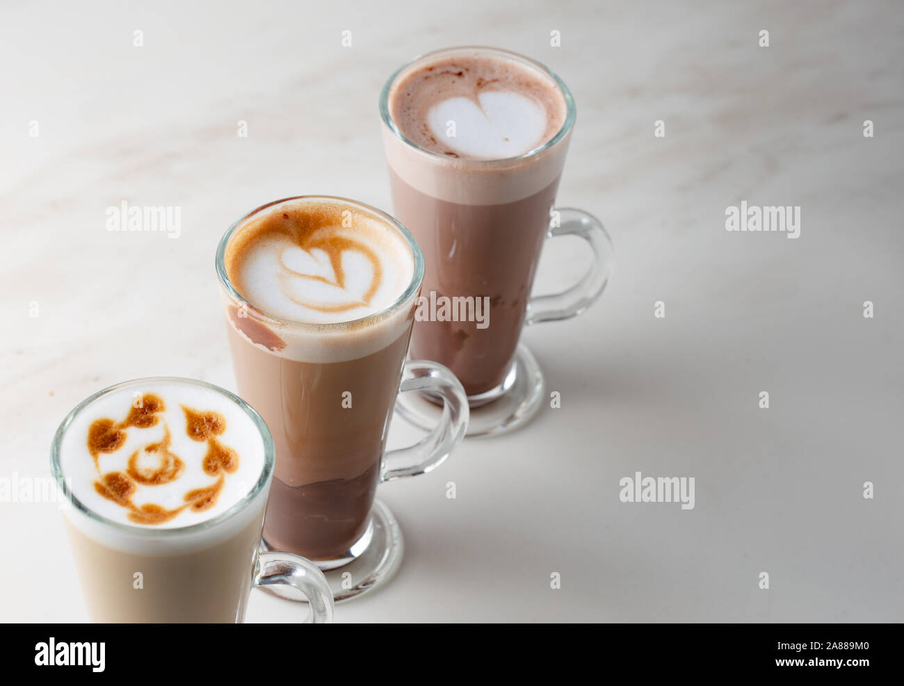 Italian Iced coffee latte collection Stock Photo - Alamy
