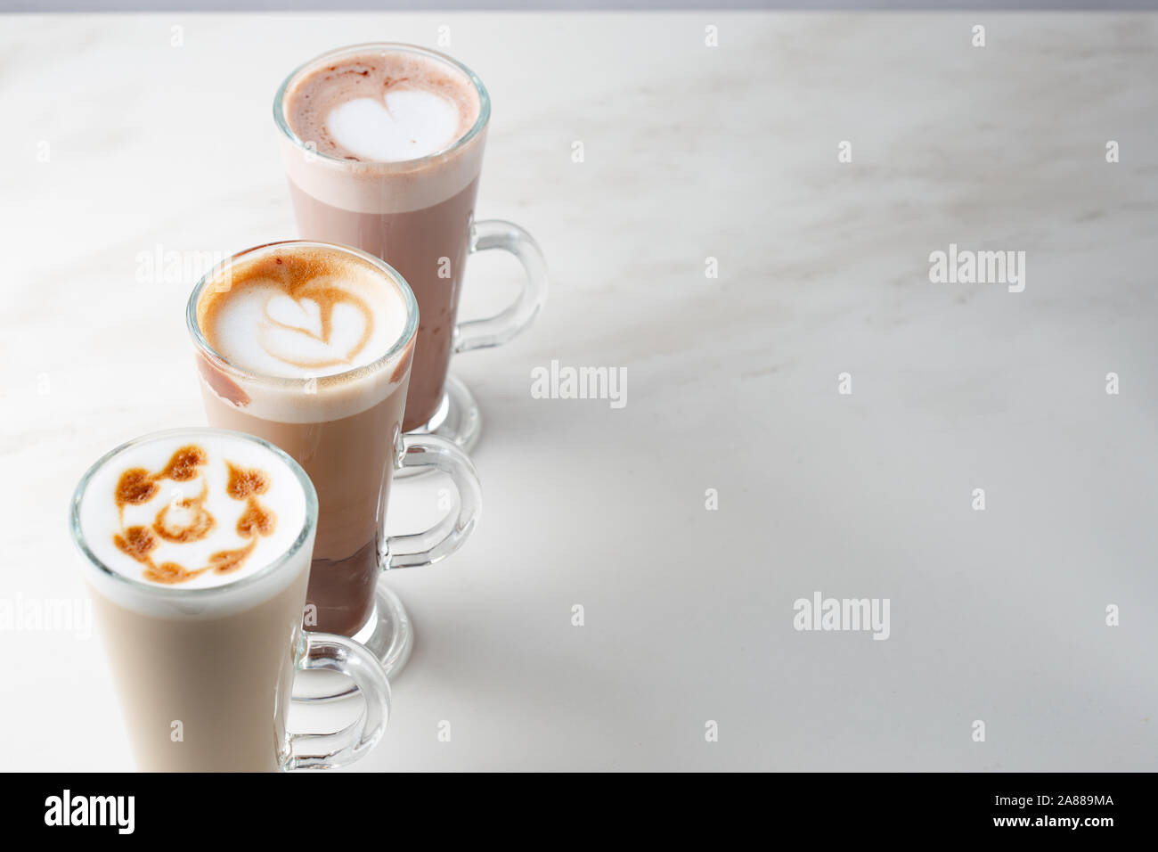 Italian Iced coffee latte collection Stock Photo - Alamy