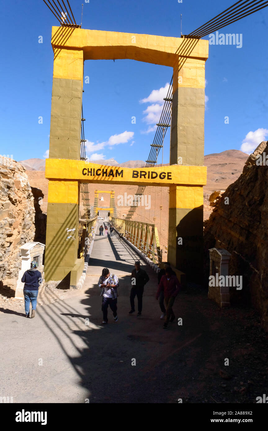 Chicham Bridge, Spiti Valley, Himachal Pradsh, India, December 2019 ...