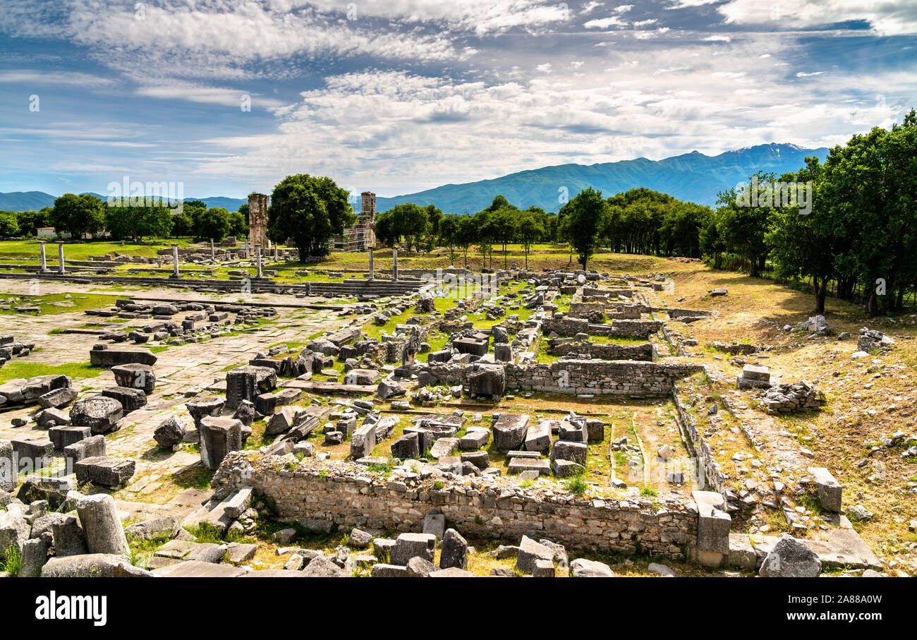 Ruins of the ancient city of Philippi in Greece Stock Photo - Alamy
