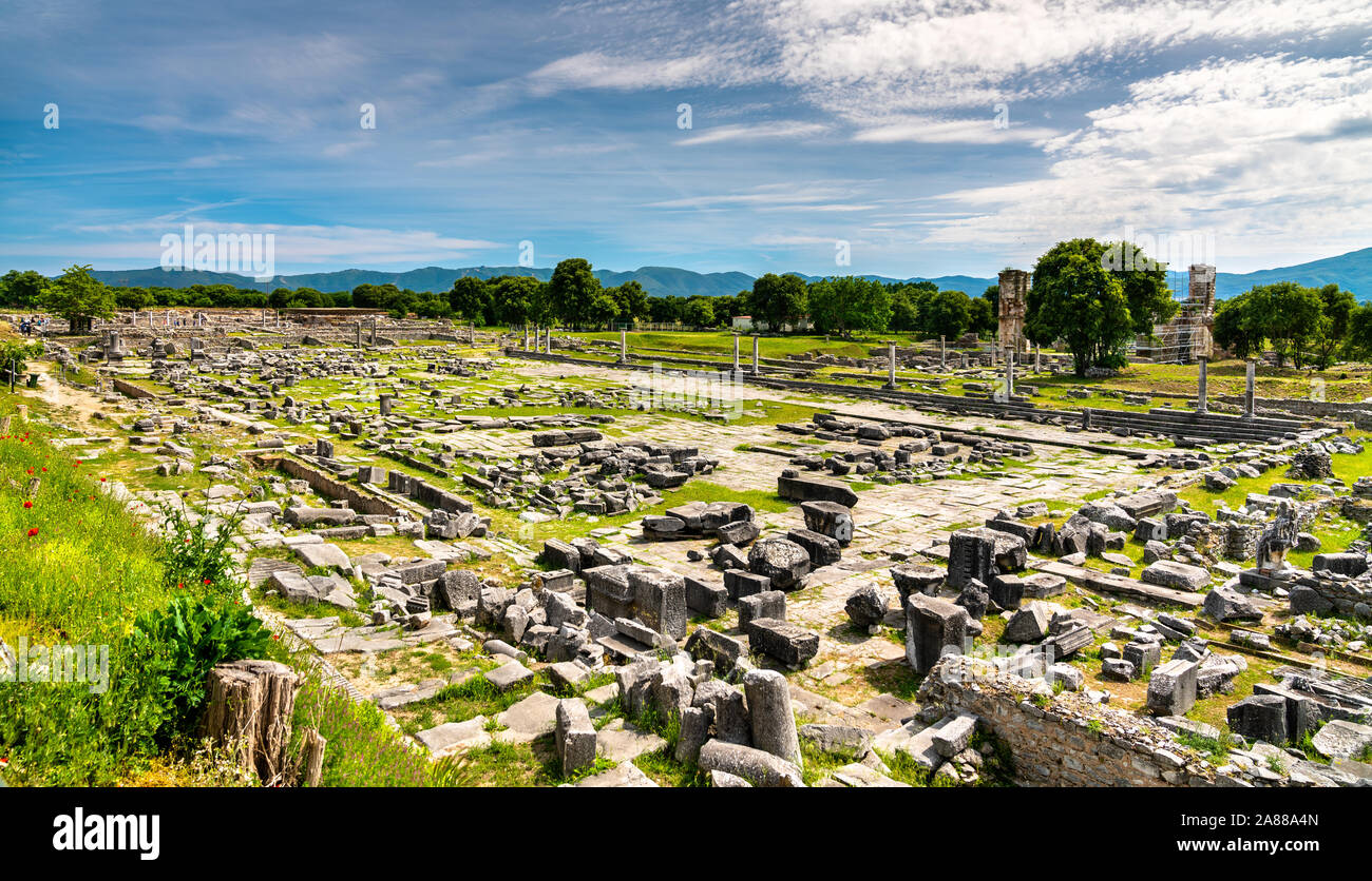 Ruins of the ancient city of Philippi in Greece Stock Photo - Alamy