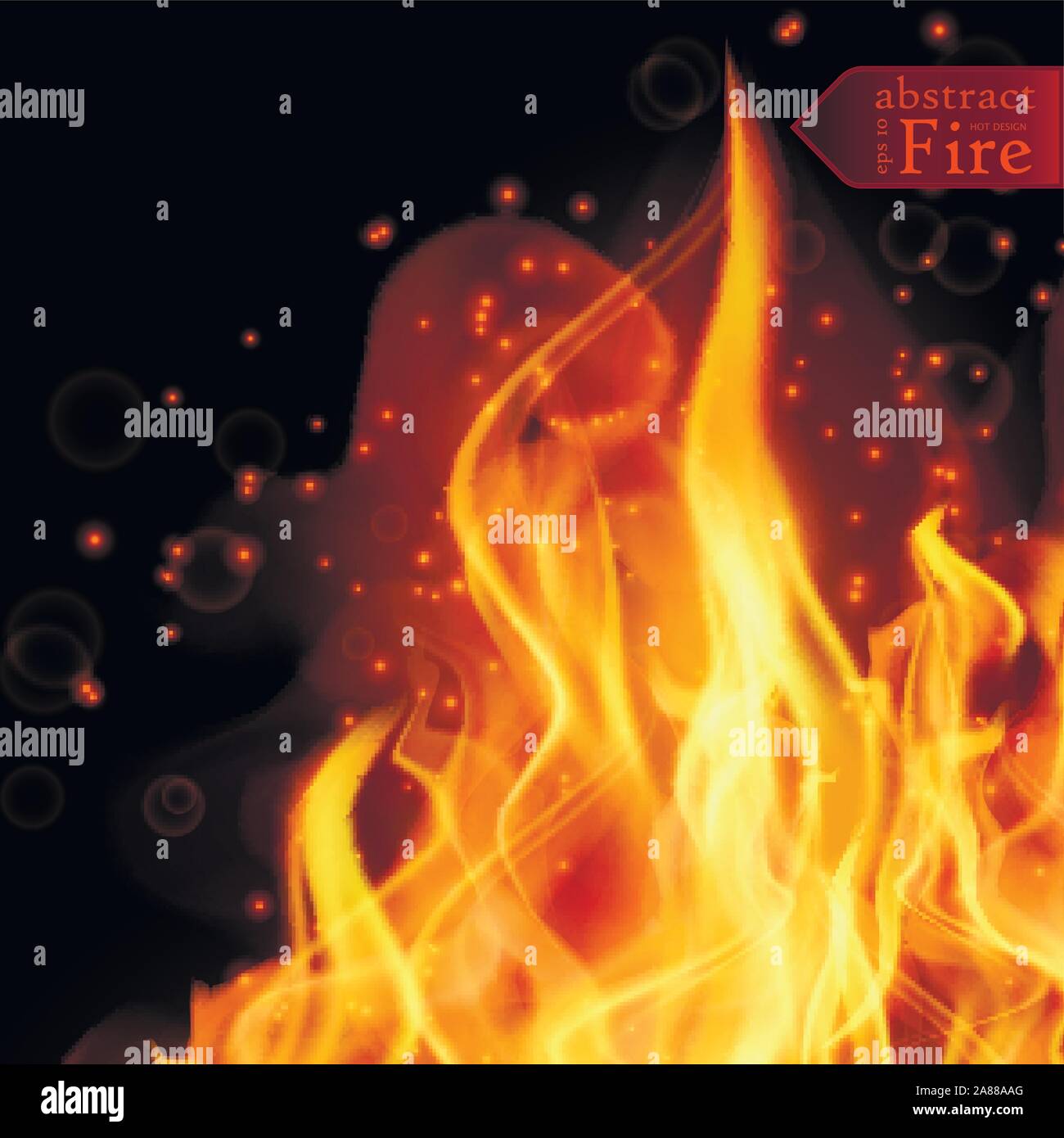 Flame fire abstract background Stock Vector Images - Alamy