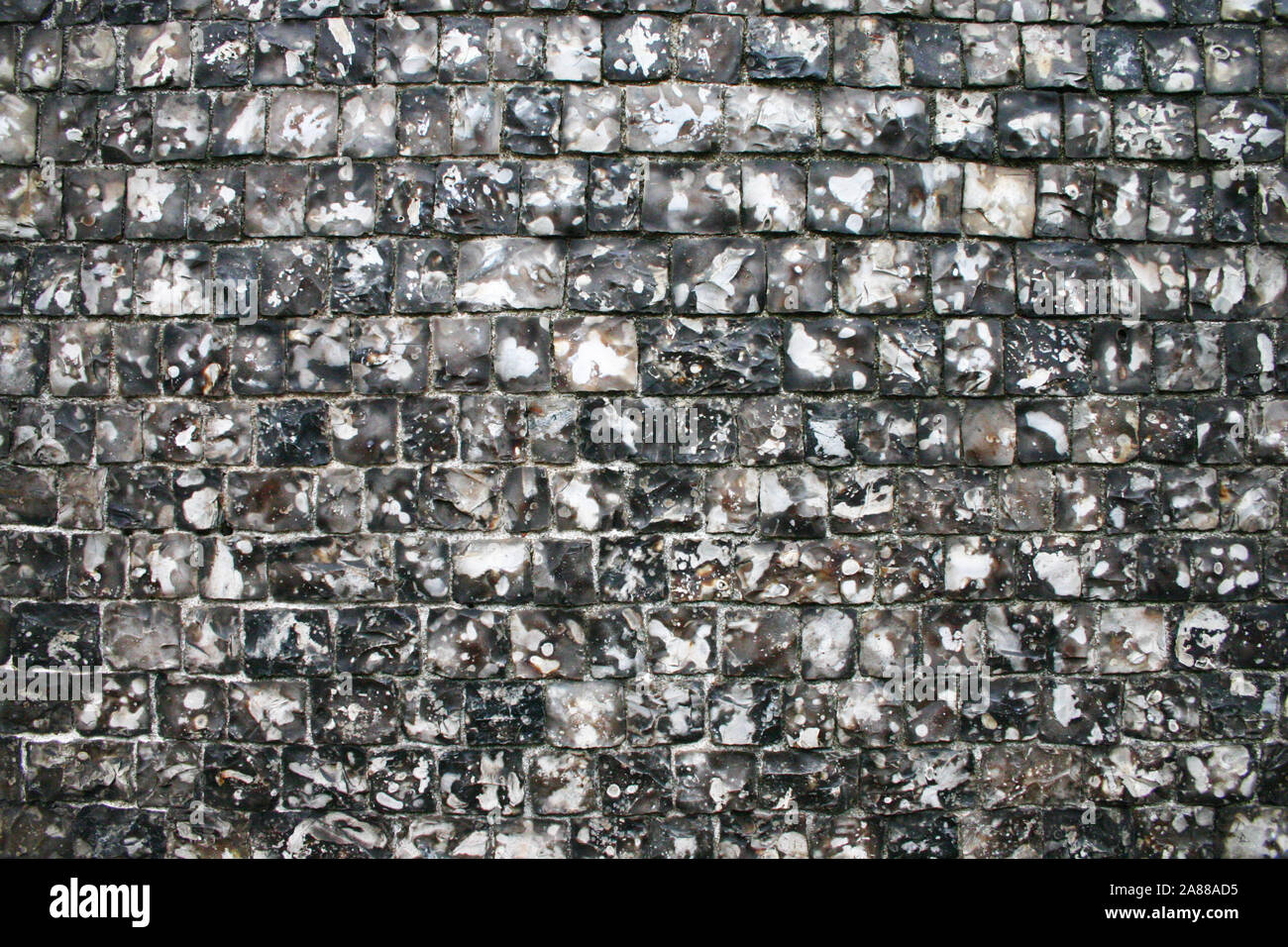 Flint Wall texture. Full-frame texture shot of a traditional flint wall ...
