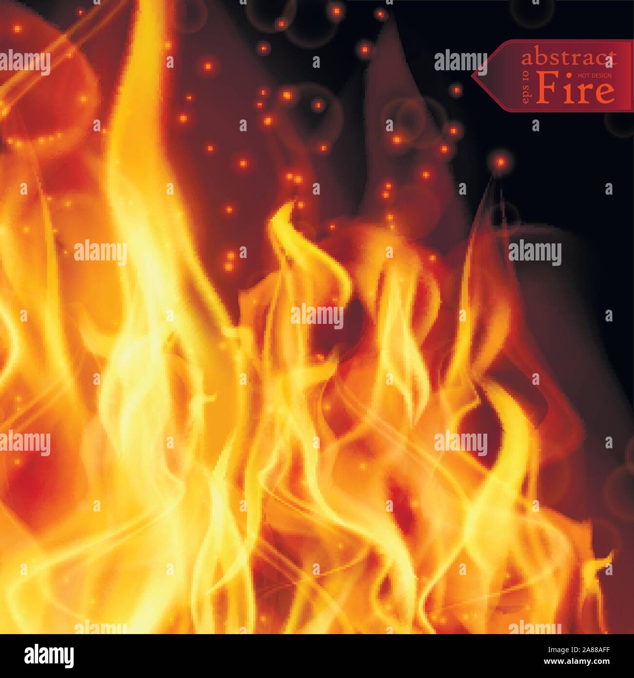 Abstract fire flames vector background. Illustration Hot Fire Stock ...