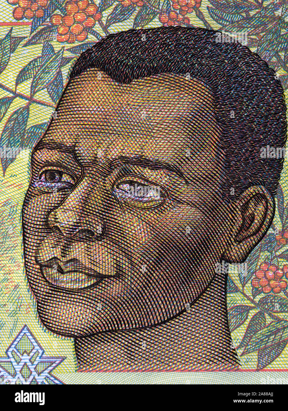 African man a portrait from old Central African money Stock Photo - Alamy