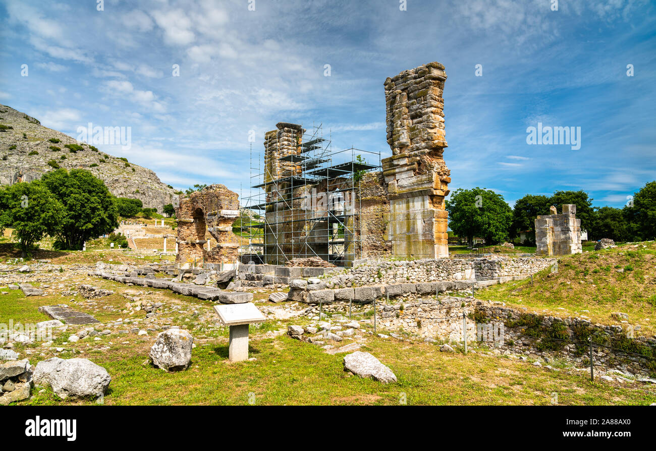 Ruins of the ancient city of Philippi in Greece Stock Photo - Alamy