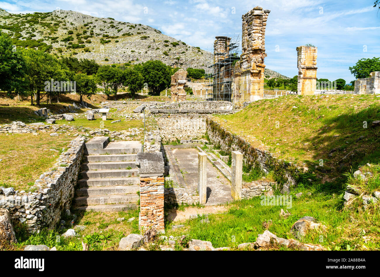 Ruins of the ancient city of Philippi in Greece Stock Photo - Alamy