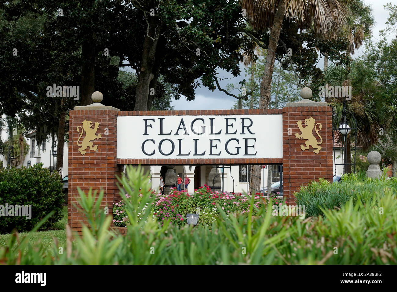 Flagler College Sign On The Grounds Of Flagler College St Augustine ...