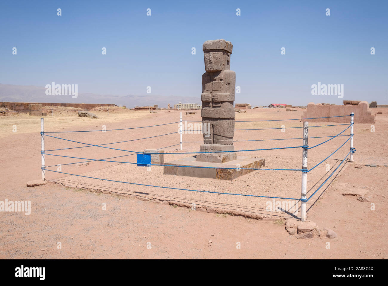 Magnificent Ponce Monolith at Kalasasaya Temple in the Tiwanaku ...
