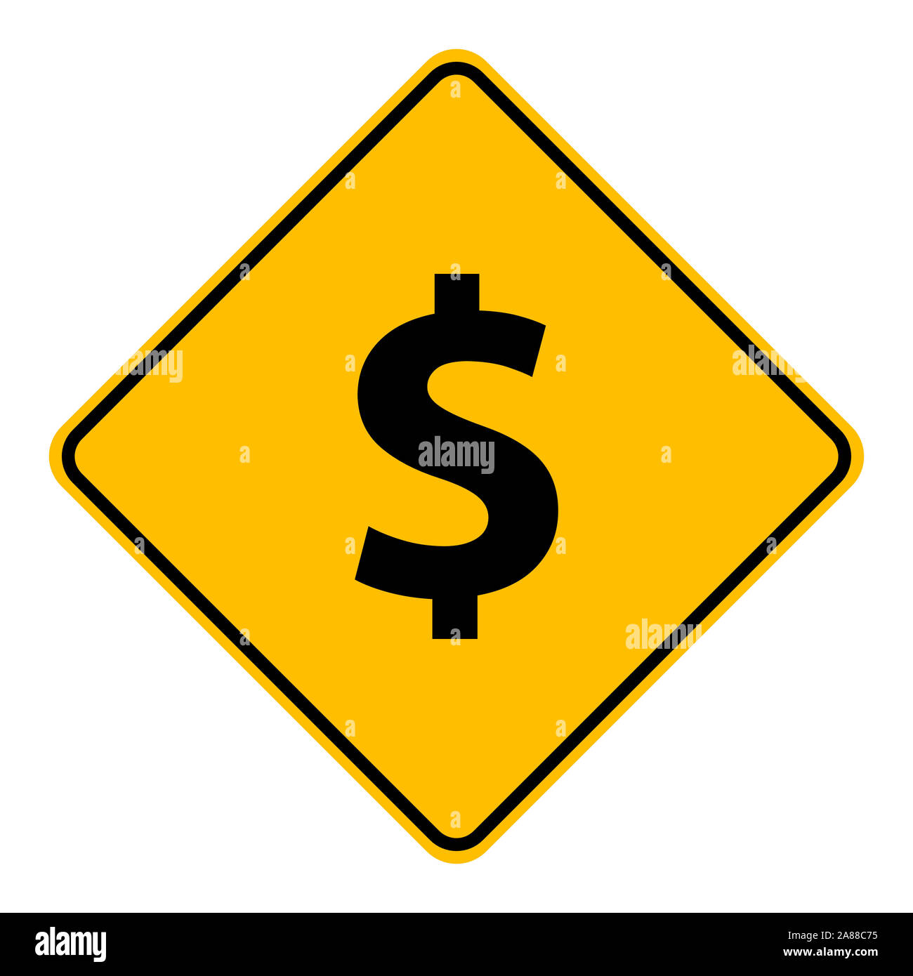 Dollar and road sign Stock Photo - Alamy