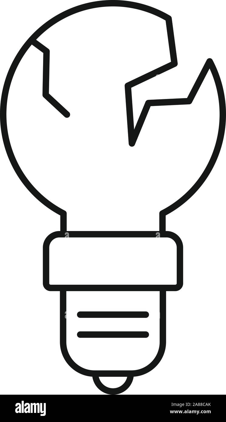 Broken Light Bulb Vector