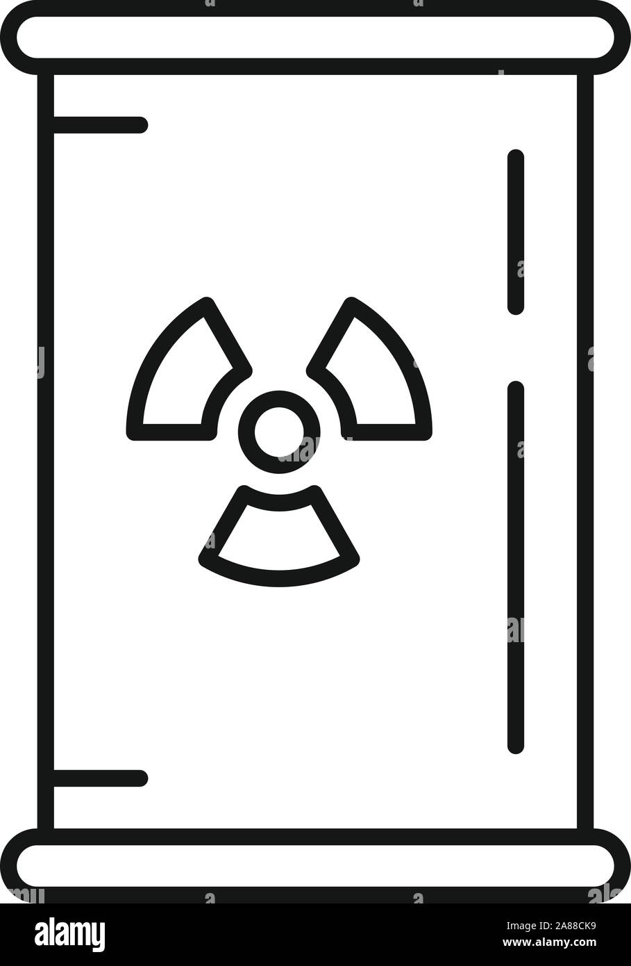 Radiation barrel icon. Outline radiation barrel vector icon for web ...