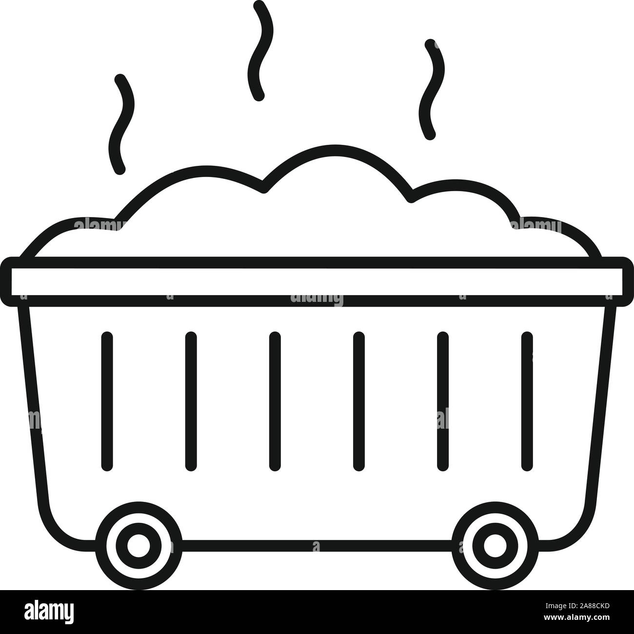 Fresh garbage box icon. Outline fresh garbage box vector icon for web ...