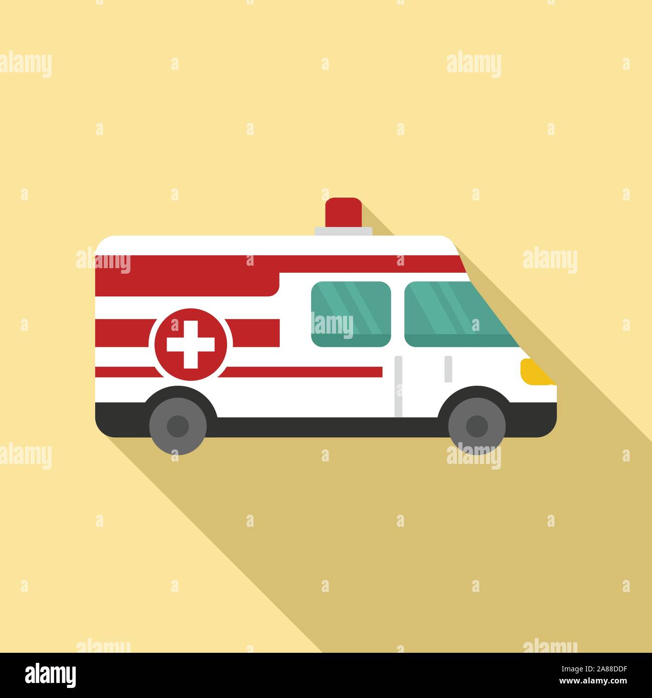 Ambulance icon. Flat illustration of ambulance vector icon for web ...