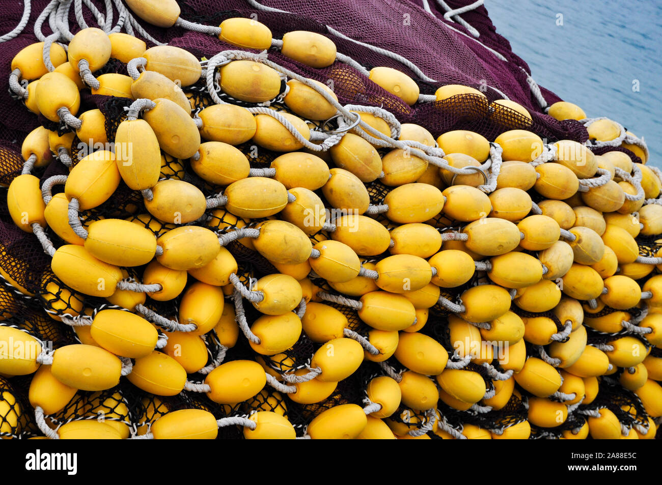 Fishnet fishing lines detail in hi-res stock photography and images - Alamy