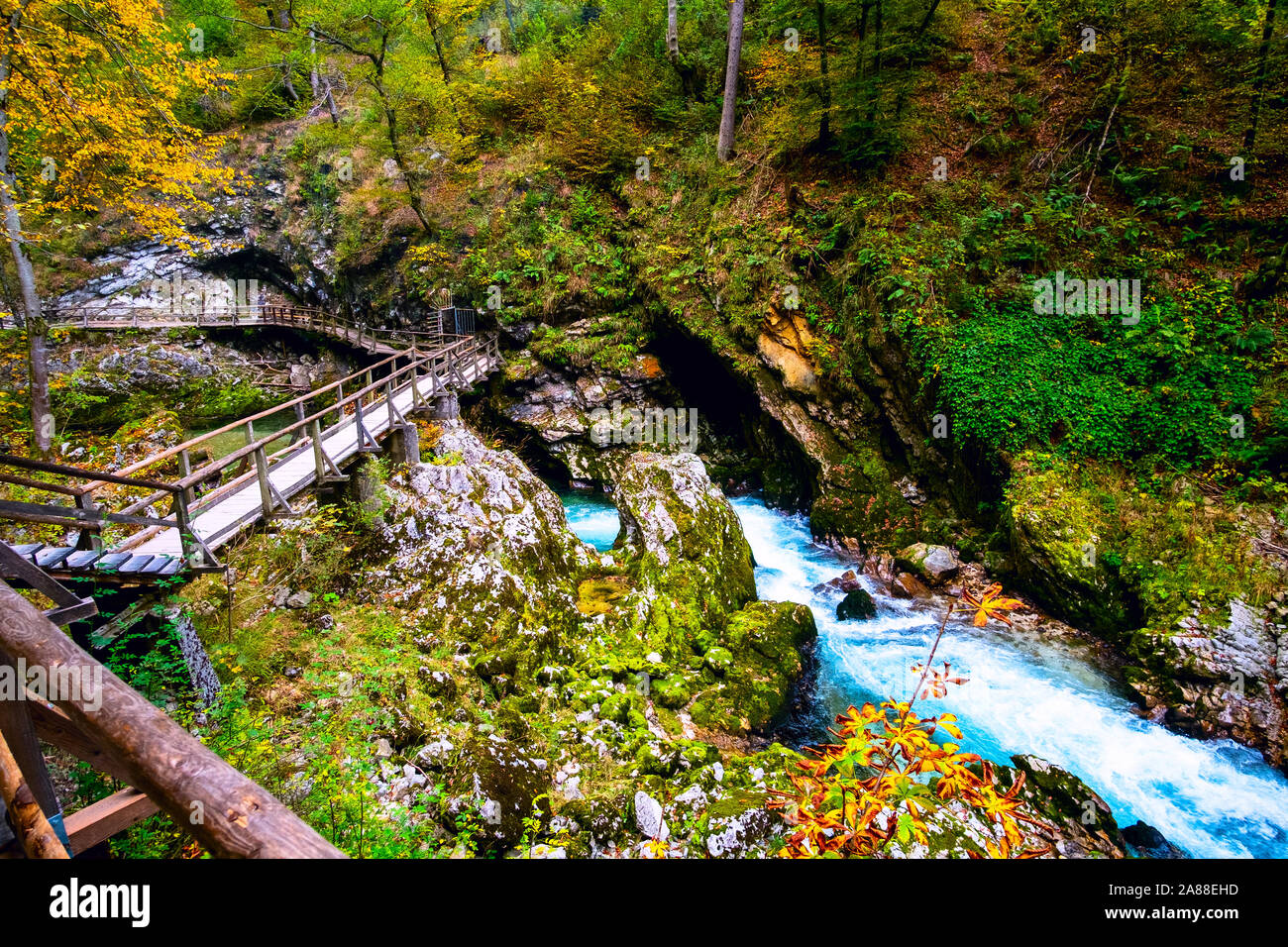 Vintgar gorge waterfall bled hi-res stock photography and images - Alamy