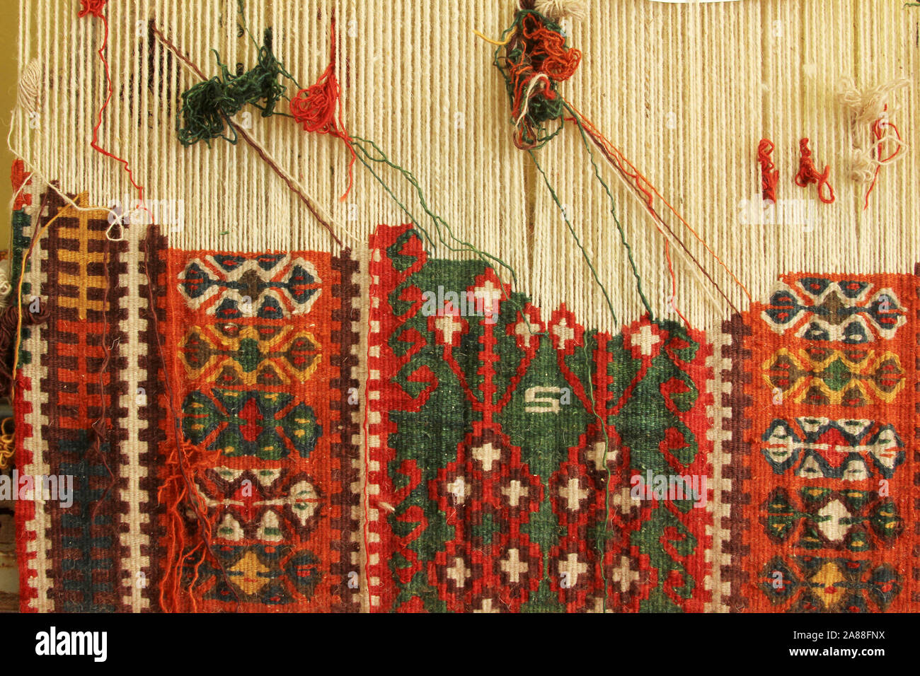 Weaving loom turkish carpets hi-res stock photography and images - Alamy