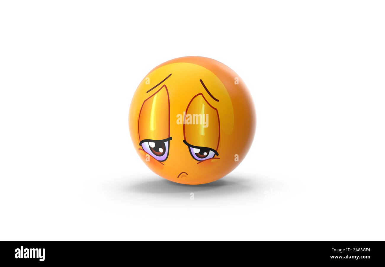 Cartoon style cute 3D emotion on white background. Easy to cut out and ...