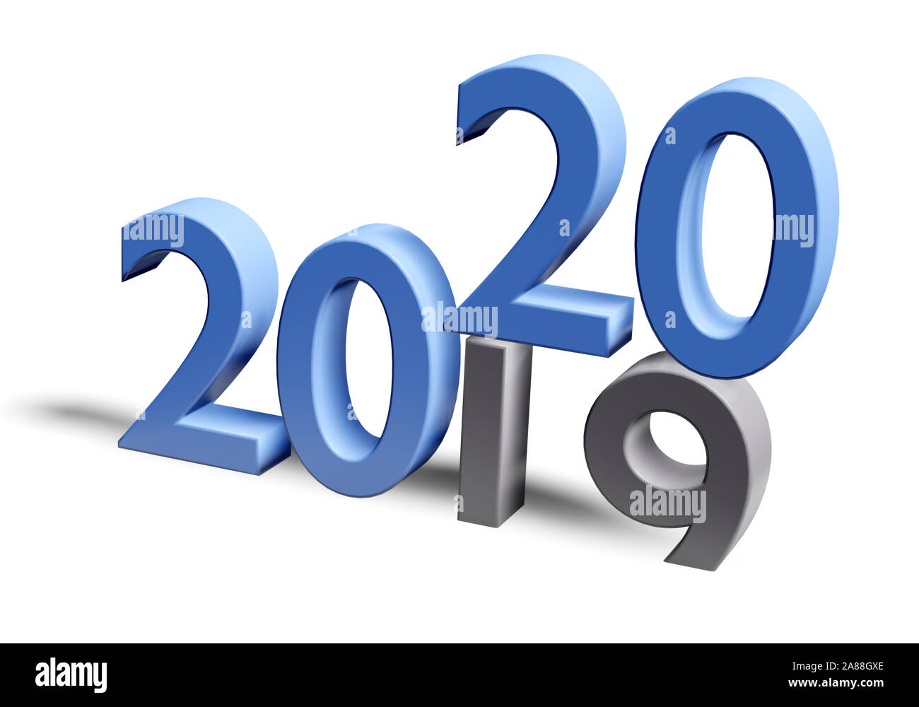 Countdown date illustration render blue background abstract sign new ...