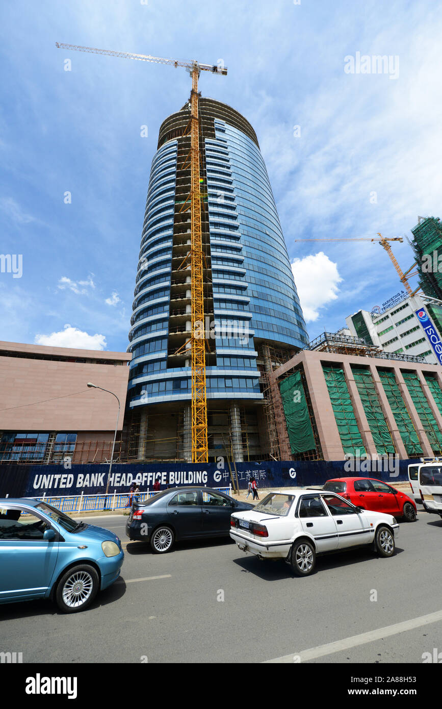 The United bank headquarters building in Addis Ababa ( under ...