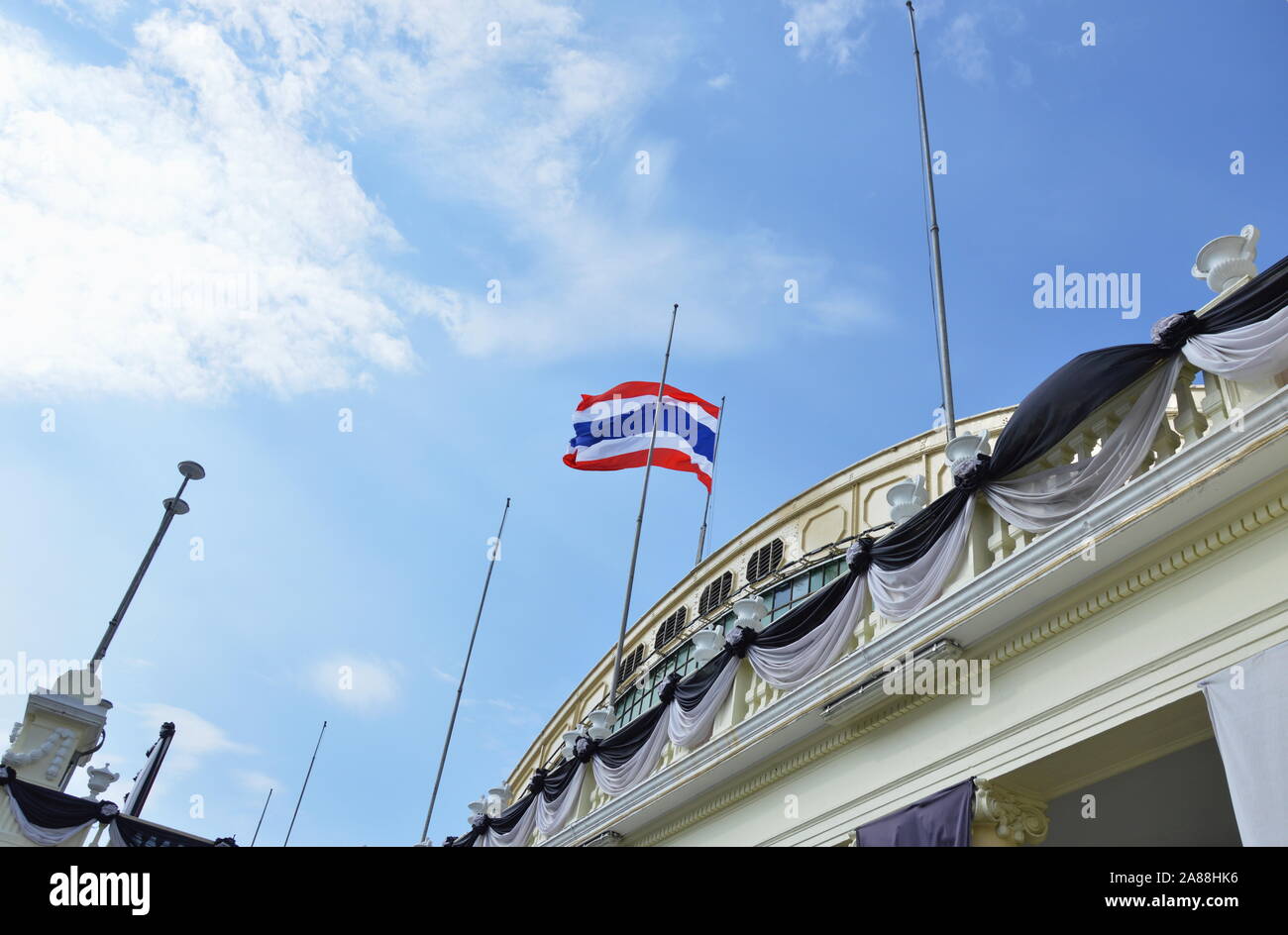 Flag in thai train station hi-res stock photography and images - Alamy