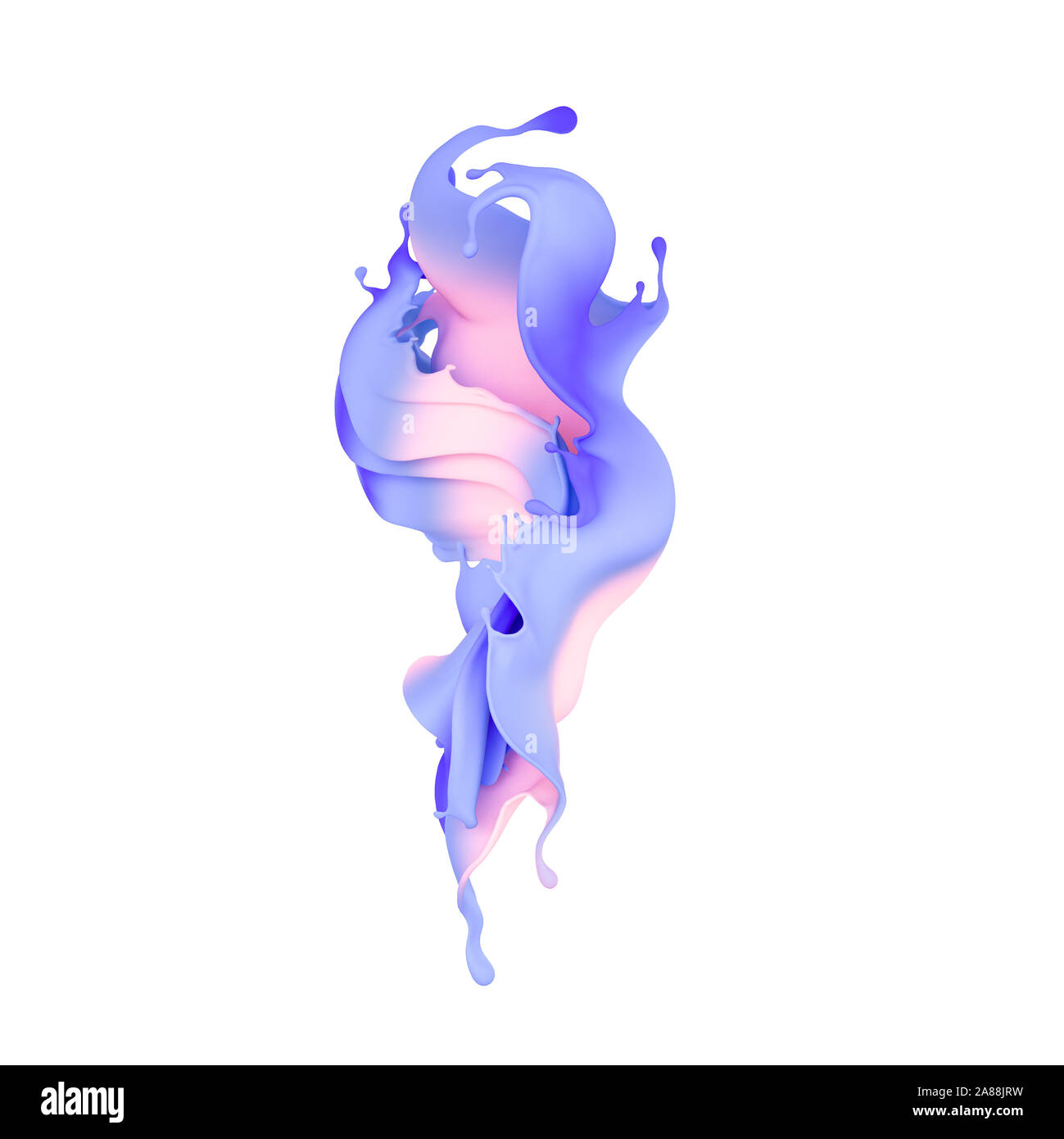 Beautiful multi-color splash of liquid . 3D illustration, 3D ...