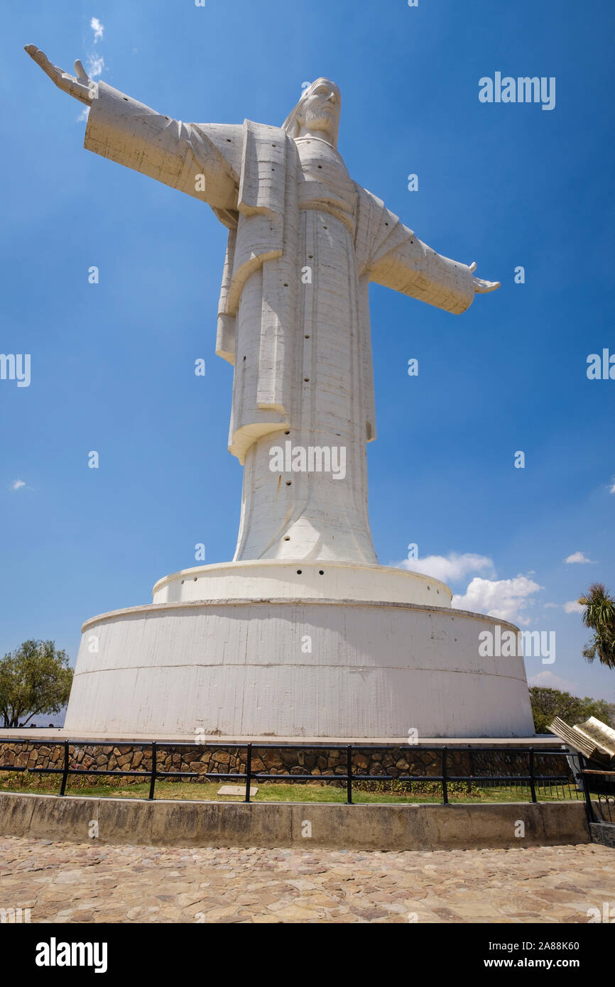 Cristo de la Concordia (or Christ the redeemer) statue on the top of ...