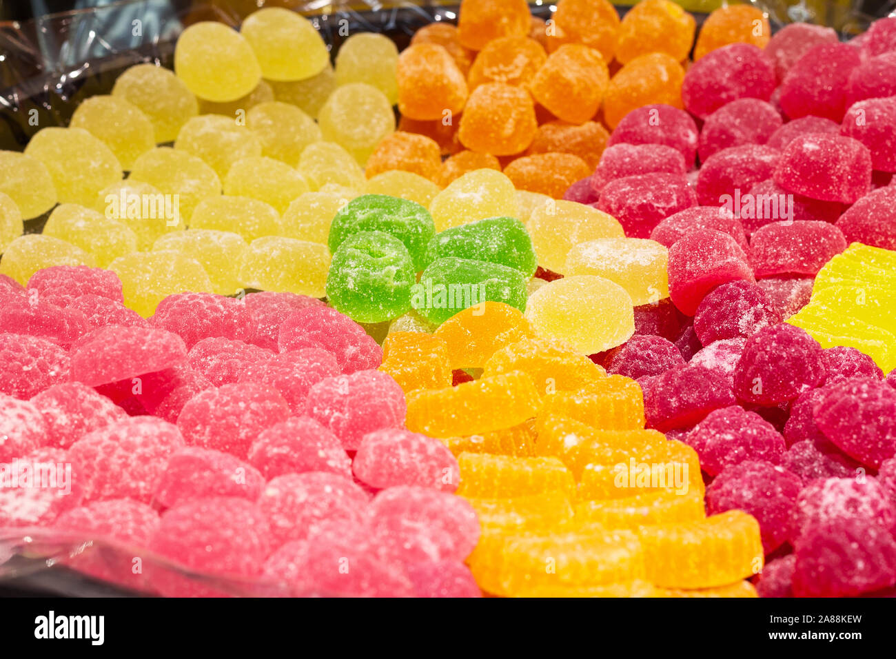 color soft marmalade set. multi-colored raspberry chewing sweets.fruit ...